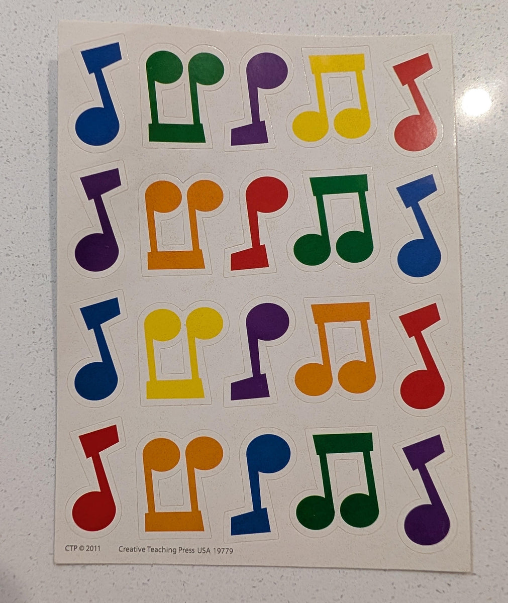 Stickers Creative Teaching Press Music Notes – Oscar & Pixie